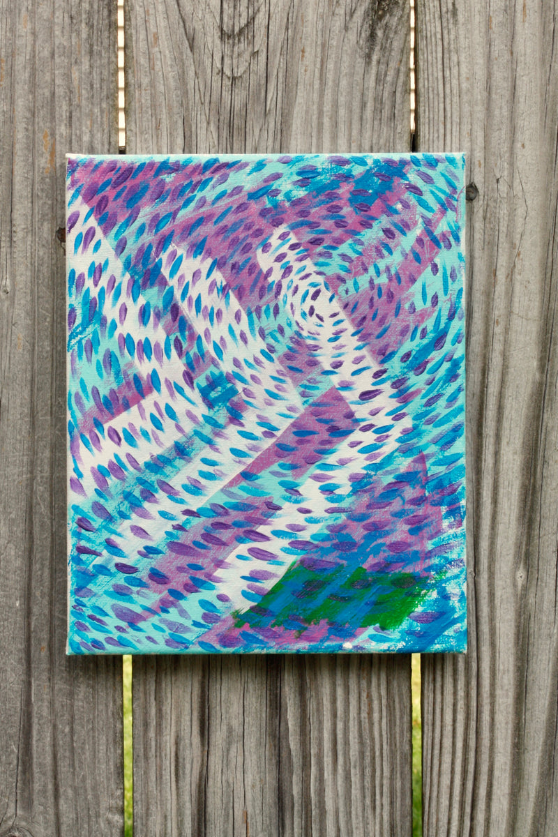 Sideways Chevron, original painting by Aaron Hillebrand 10" x 8 ...